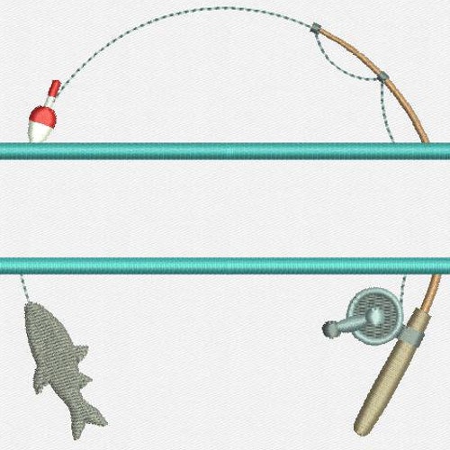 Fishing Machine Embroidery Design - Etsy