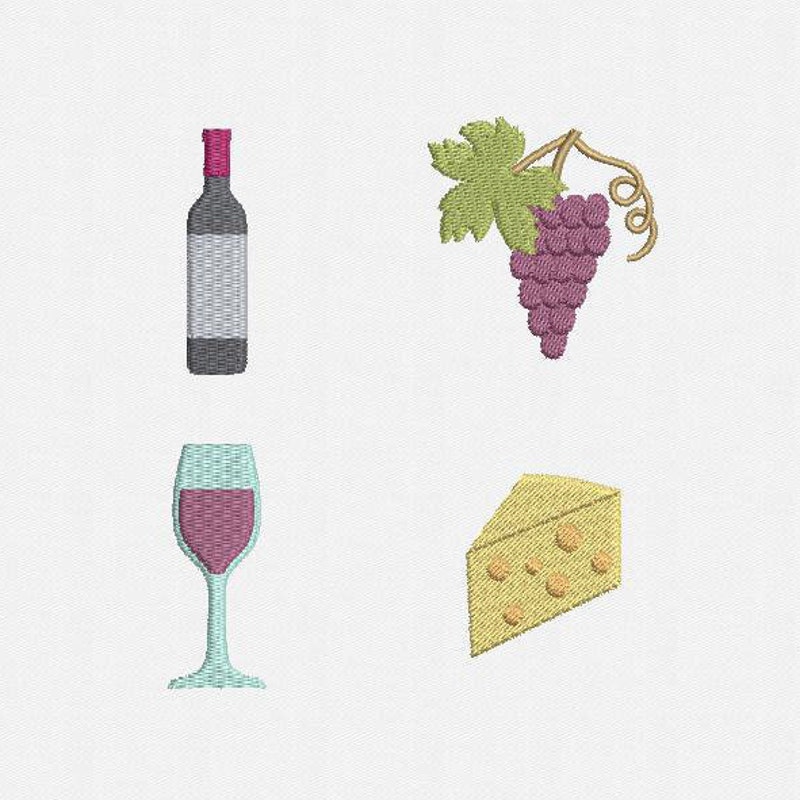 Wine Embroidery - Etsy
