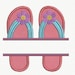 Split Flip Flop Applique Machine Embroidery Design - 1 Size - Etsy