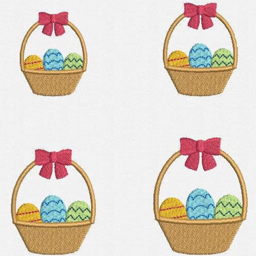 Mini Easter Basket Machine Embroidery Designs 4 Sizes - Etsy