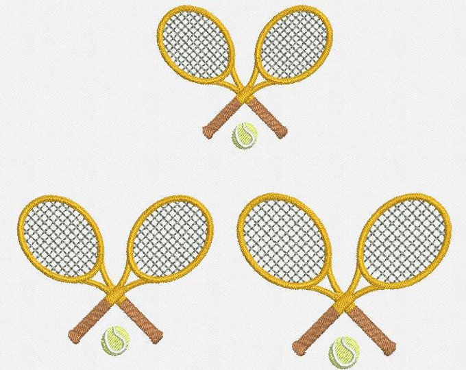 Mini Tennis Rackets Machine Embroidery Design 3 Sizes - Etsy
