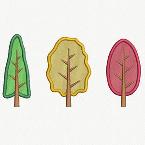 Tree Applique Machine Embroidery Design 3 Designs by 3 Sizes - Etsy