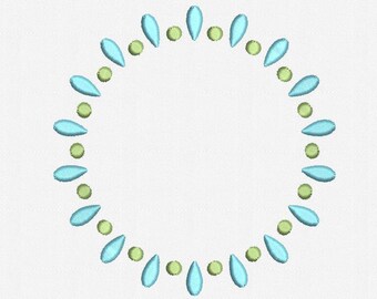 Dotted Oval Frame Machine Embroidery Design 3 Sizes | Etsy