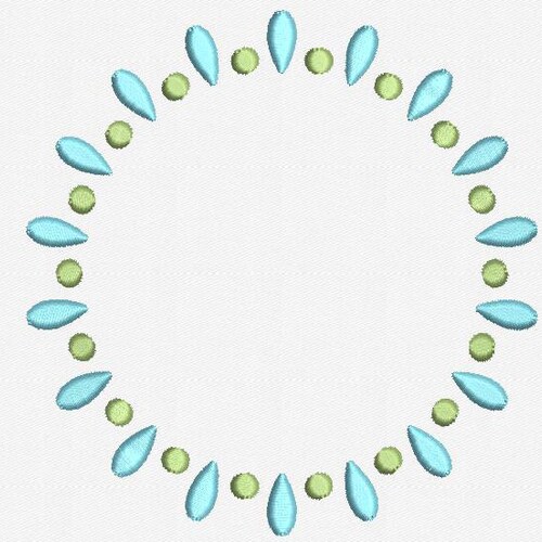 Dotted Monogram Frame Machine Embroidery Design 3 Sizes - Etsy