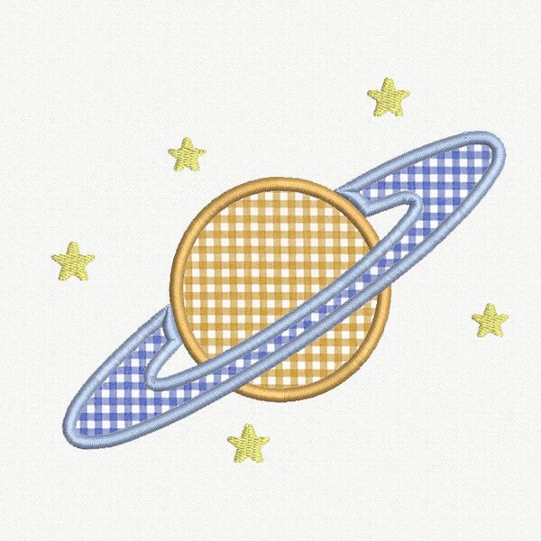 Planet Applique Embroidery - Etsy