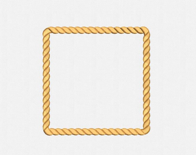 Square Rope Frame Machine Embroidery Designs 4 Sizes - Etsy