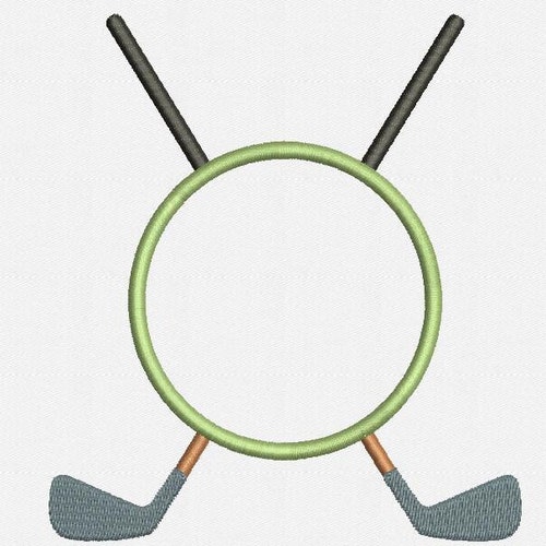 Golf Clubs Applique Frame Embroidery Design Instant Download - Etsy
