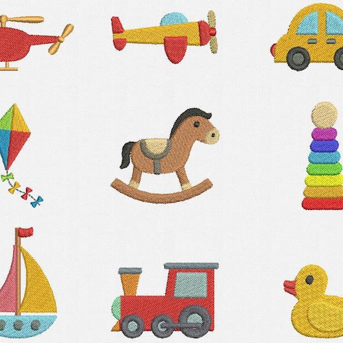 Mini Toys Machine Embroidery Design 9 Designs by 1 Size | Etsy