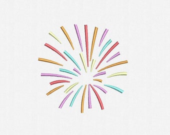Fireworks Embroidery | Etsy