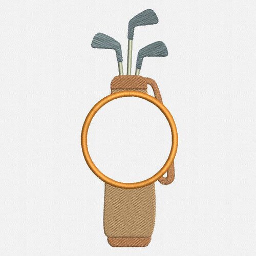 Golf Applique Monogram Embroidery Design. Golf Applique | Etsy