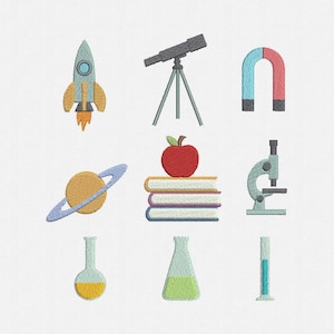 Mini Science Machine Embroidery Designs Pack - 9 Designs - Etsy