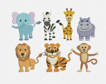Zoo Animals Magnet Set Tiger Lion Hippo Elephant Giraffe - Etsy