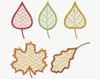 Leaf embroidery | Etsy