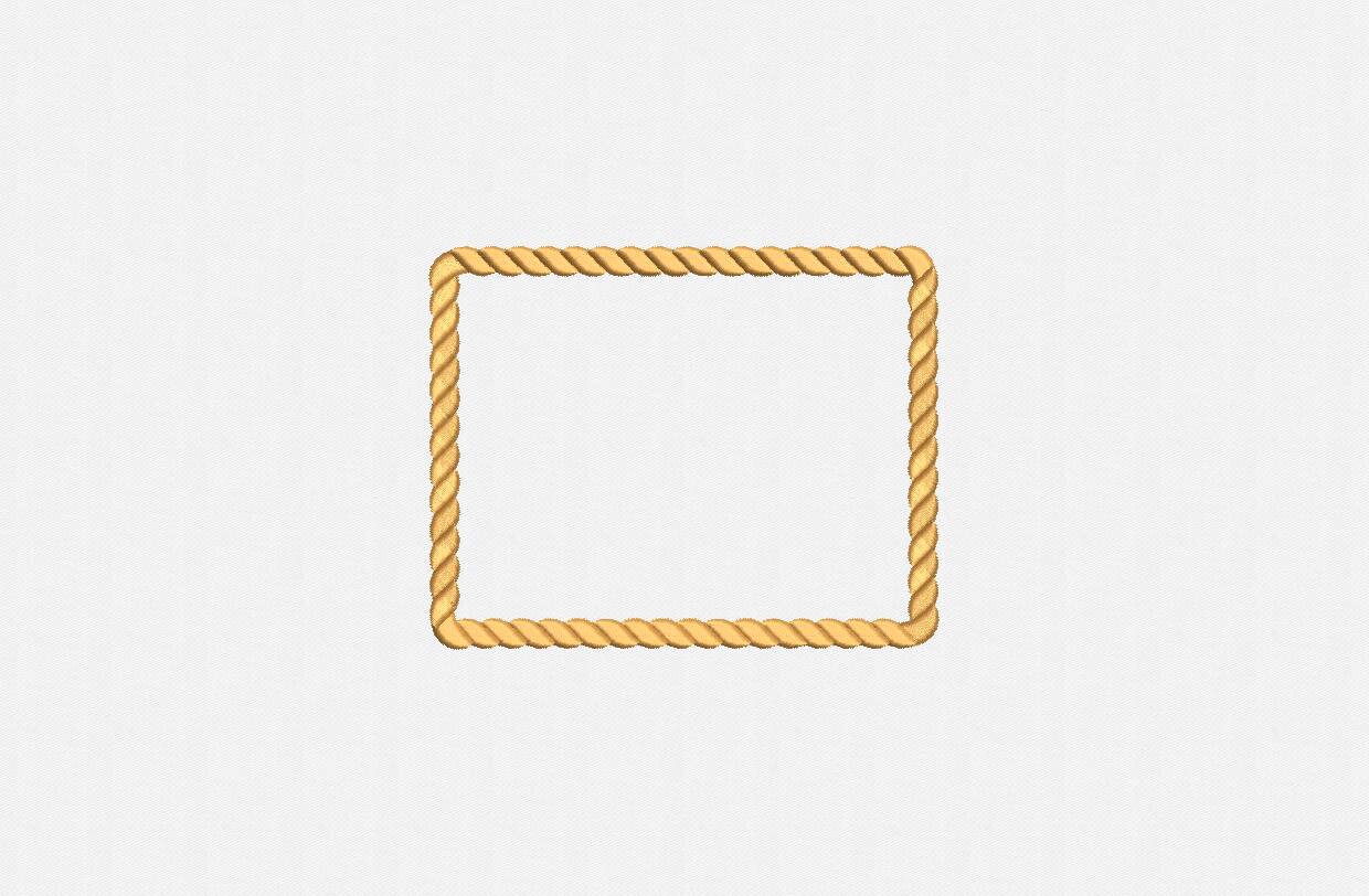 Large Rectangle Rope Frame Applique Machine Embroidery Designs - Etsy