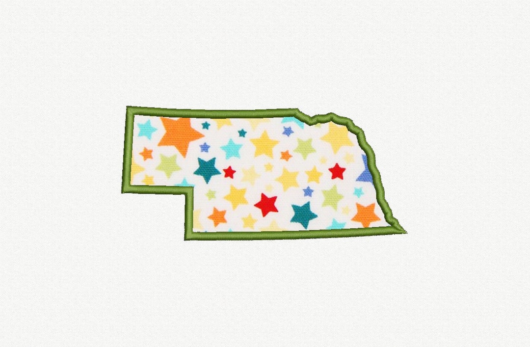 State of Nebraska Applique Machine Embroidery Design - 5 Sizes - Etsy