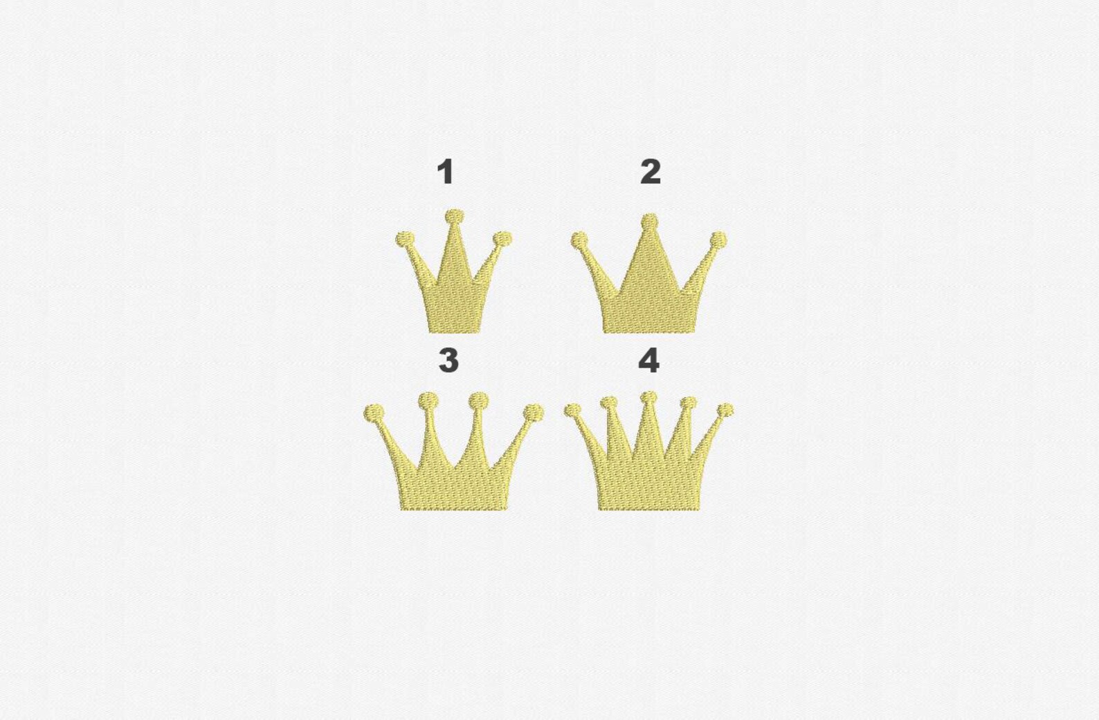Mini Crown Machine Embroidery Design 4 Designs by 4 Sizes - Etsy