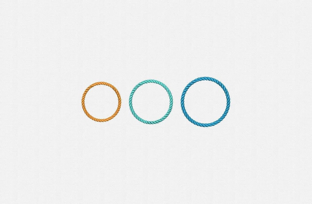 Mini Rope Frame Machine Embroidery Design - 3 Sizes - Etsy