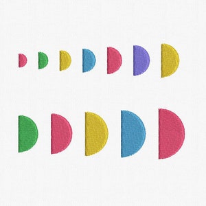 Mini Geometric Shapes Machine Embroidery Design - 8 Designs: Star, Dot ...
