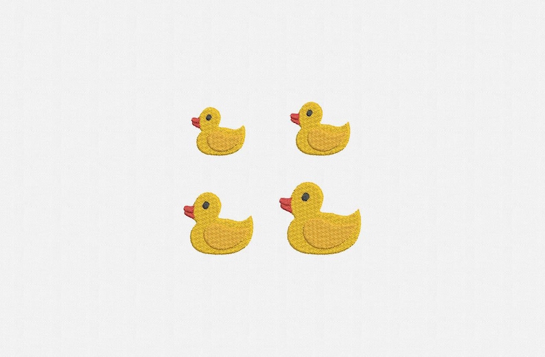 Mini Duck Machine Embroidery Design 4 Sizes - Etsy