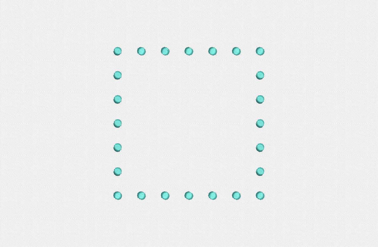 Dotted Square Frame Machine Embroidery Design - 3 Sizes - Etsy