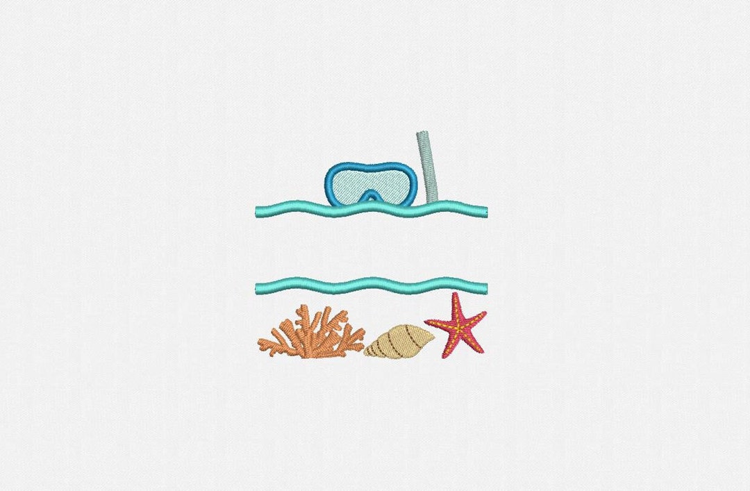 Split Scuba Diving Machine Embroidery Design - 1 Size: Starfish ...