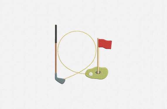 Golf Frame Monogram Machine Embroidery Design 1 Size - Etsy