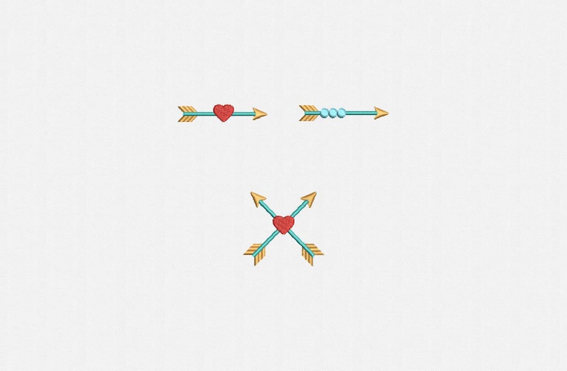 Mini Arrow Machine Embroidery Design 3 Designs by 3 Sizes - Etsy