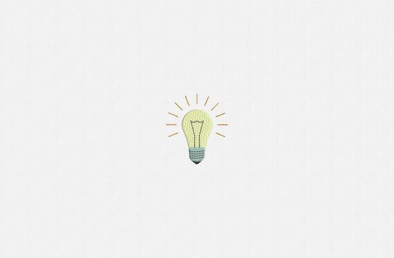 Mini Lightbulb Machine Embroidery Design 3 Sizes - Etsy