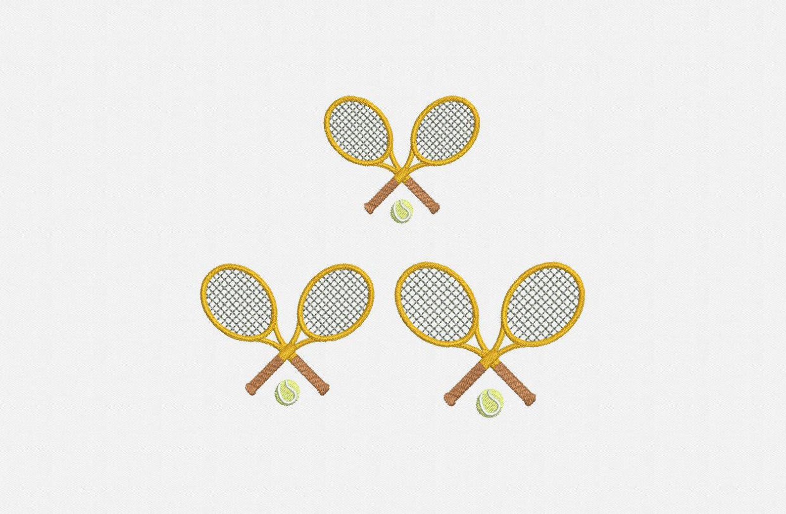 Mini Tennis Rackets Machine Embroidery Design - 3 Sizes - Etsy