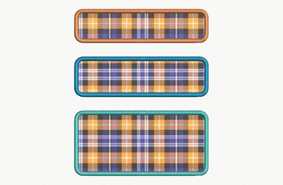 Rectangle Name Tag Frame Applique Machine Embroidery Design - Etsy