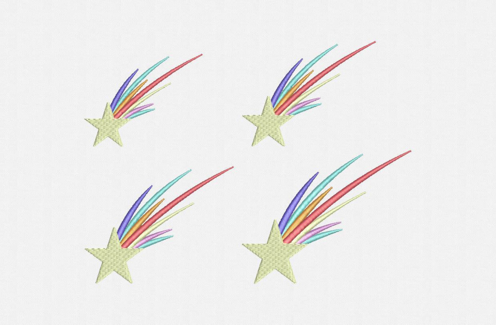 Shooting Star Machine Embroidery Design - 4 Sizes - Etsy