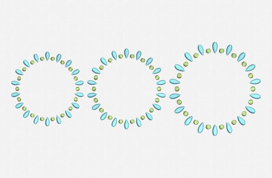 Dotted Monogram Frame Machine Embroidery Design 3 Sizes - Etsy