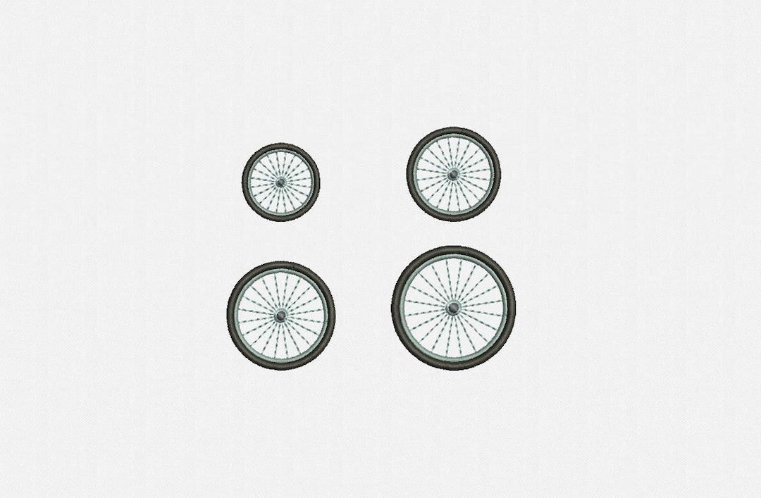 Bicycle Wheel Machine Embroidery Design - 4 Sizes - Etsy