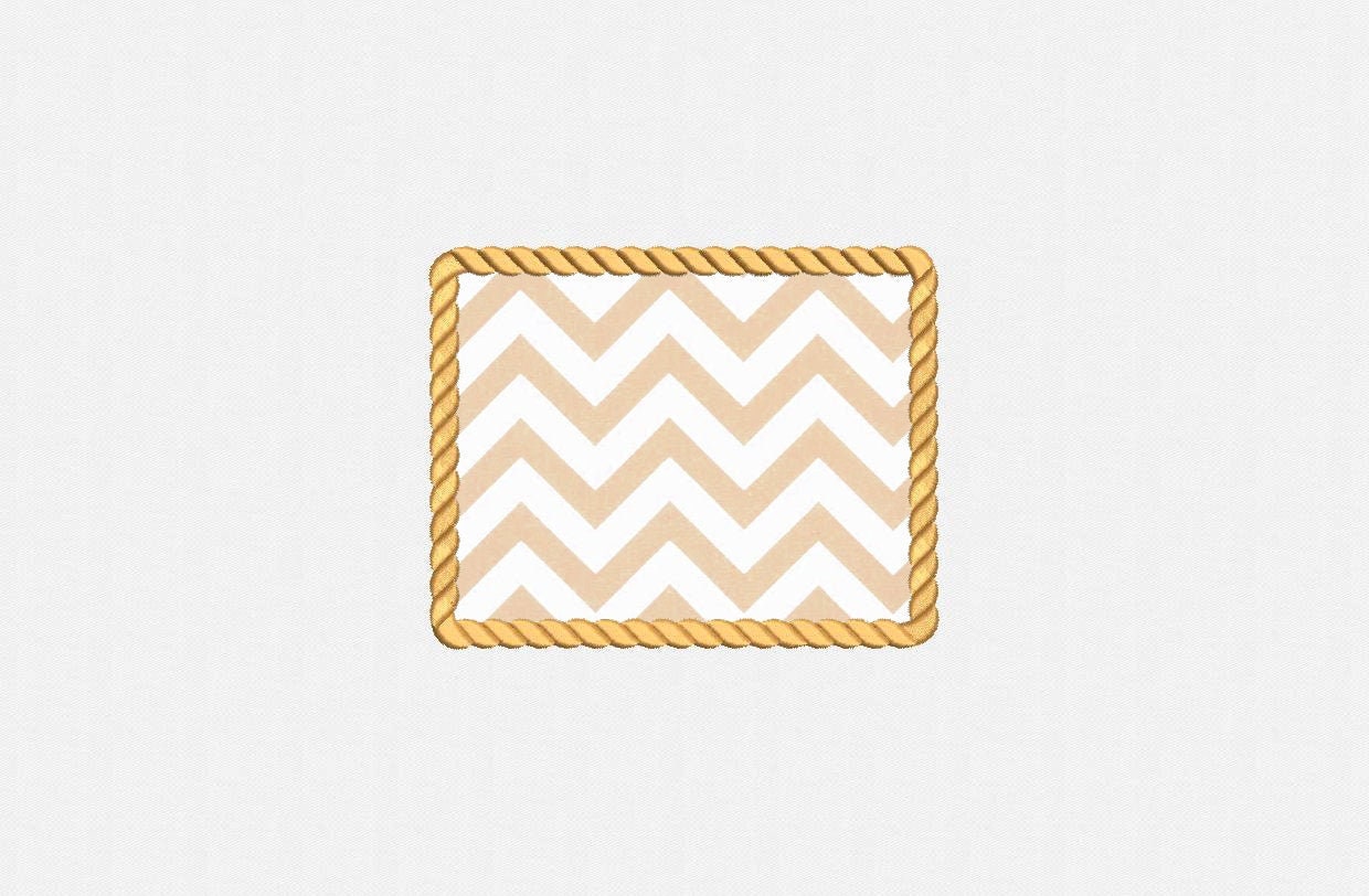 Large Rectangle Rope Frame Applique Machine Embroidery Designs - Etsy