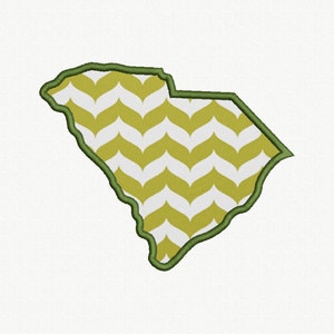 State of South Carolina Applique Machine Embroidery Design - 5 Sizes - Etsy