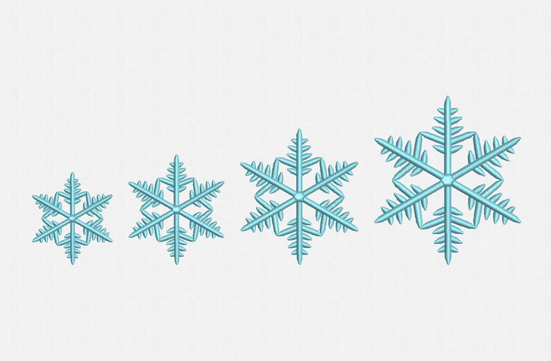 Snowflake Machine Embroidery Design 6 Designs by 4 Sizes - Etsy