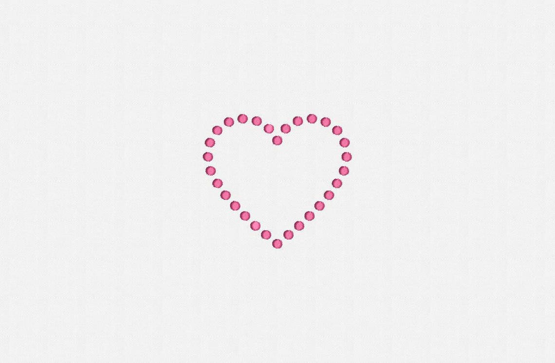 Dotted Heart Frame Monogram Machine Embroidery Design - 1 Size - Etsy