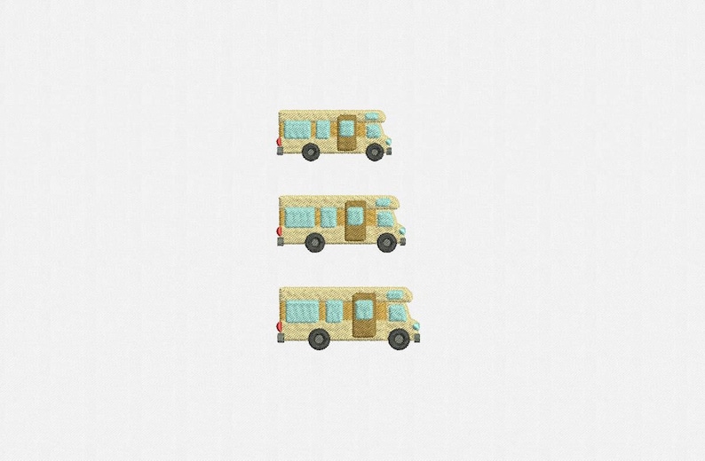 Mini Camper Van Machine Embroidery Designs - 3 Sizes - Etsy