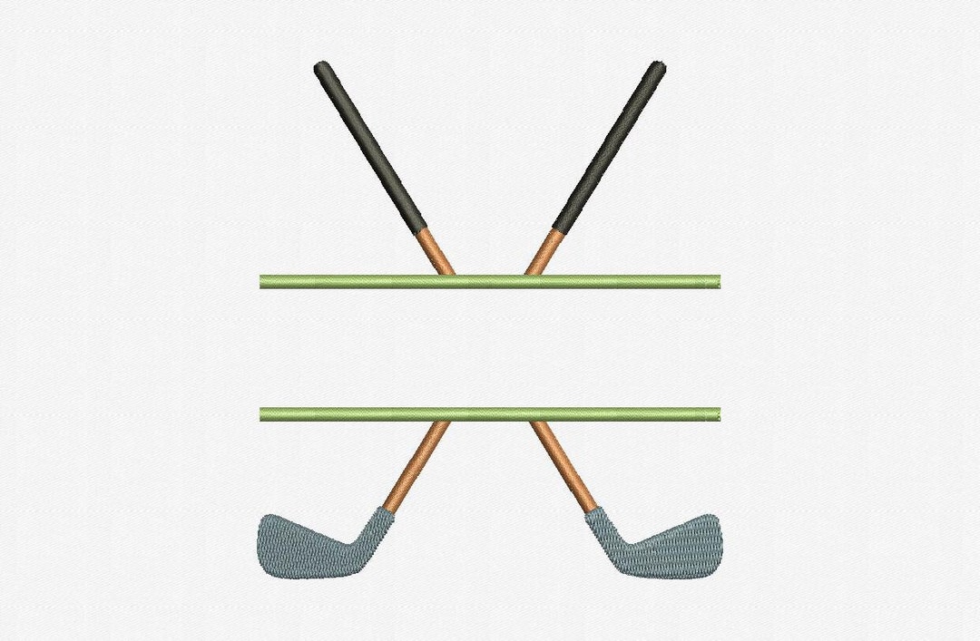 Split Golf Machine Embroidery Design - 2 Sizes - Etsy