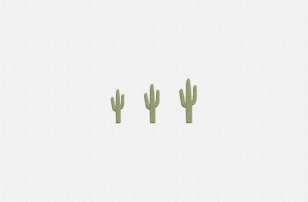 Mini Cactus Machine Embroidery Design 3 Sizes - Etsy