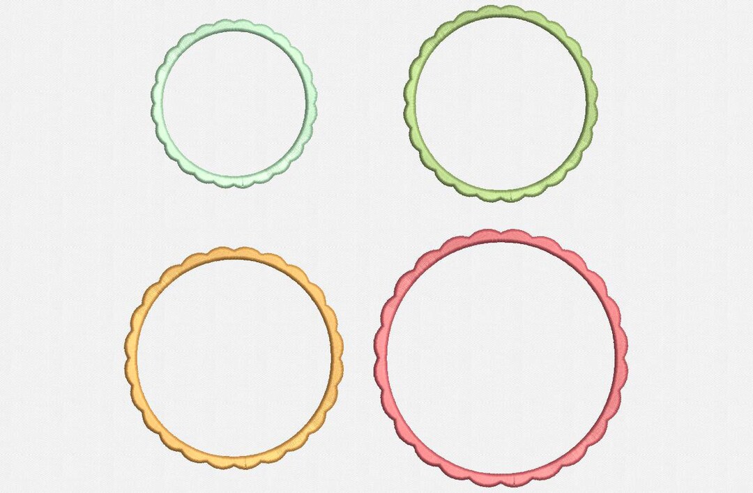 Scalloped Frame Machine Embroidery Design 4 Sizes - Etsy