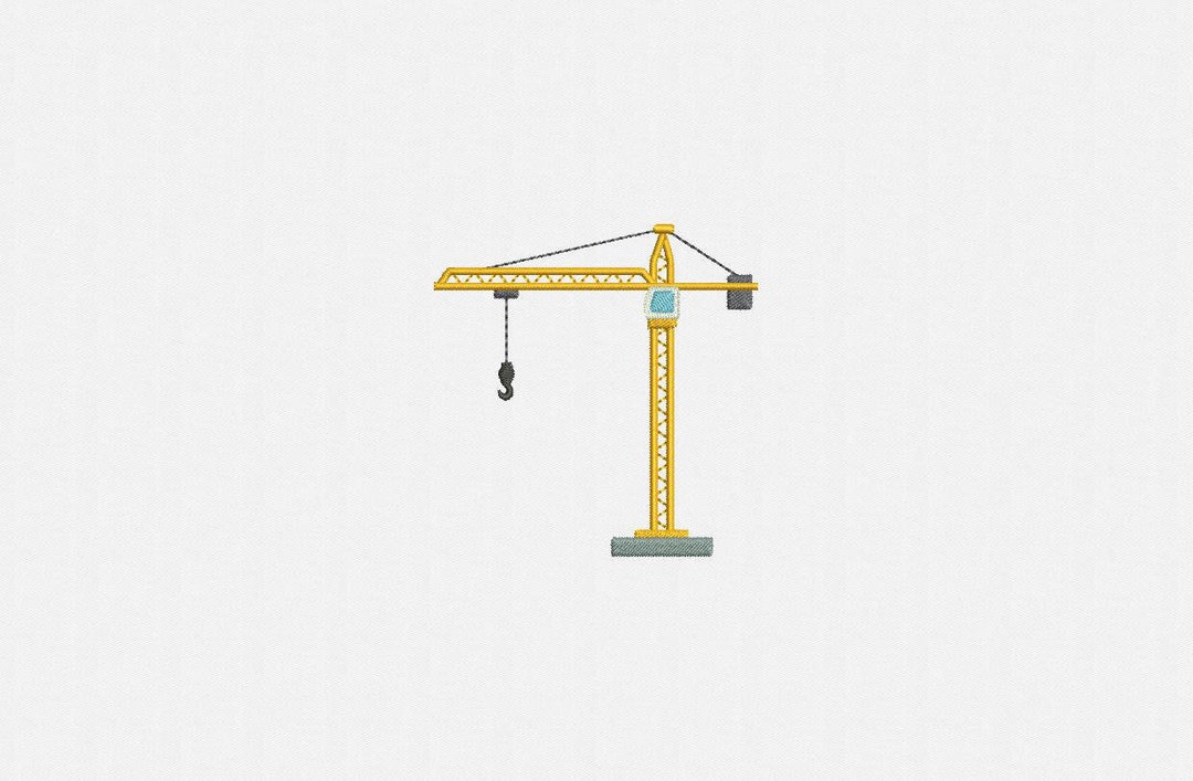 Tower Crane Machine Embroidery Design - 5 Sizes - Etsy