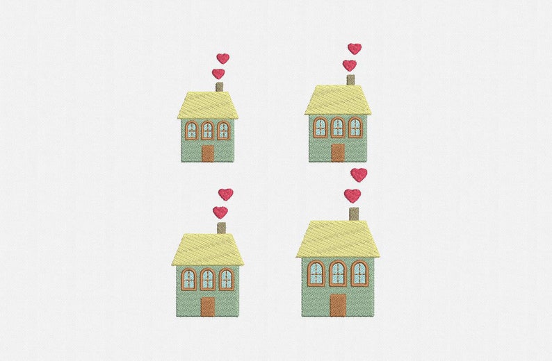 Home Sweet Home Machine Embroidery Design 4 Designs by 4 - Etsy