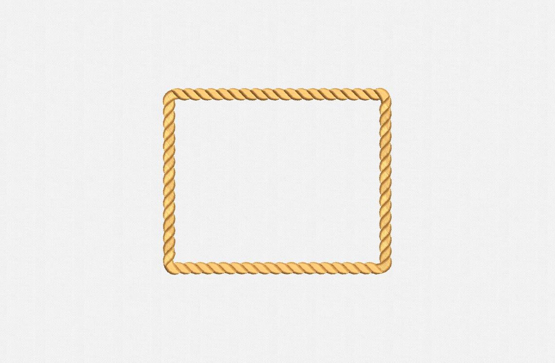 Large Rectangle Rope Frame Applique Machine Embroidery Designs - Etsy
