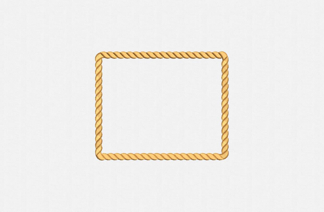 Large Rectangle Rope Frame Applique Machine Embroidery Designs - Etsy