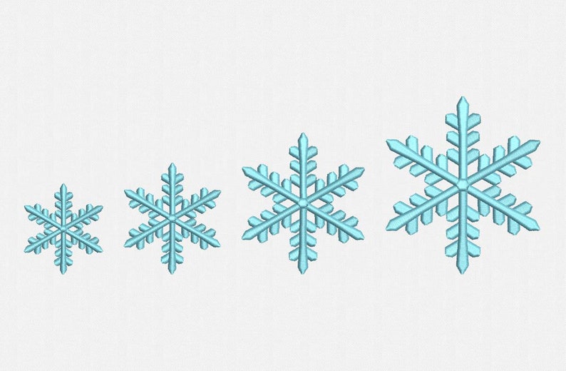Snowflake Machine Embroidery Design - 6 Designs by 4 Sizes - Etsy