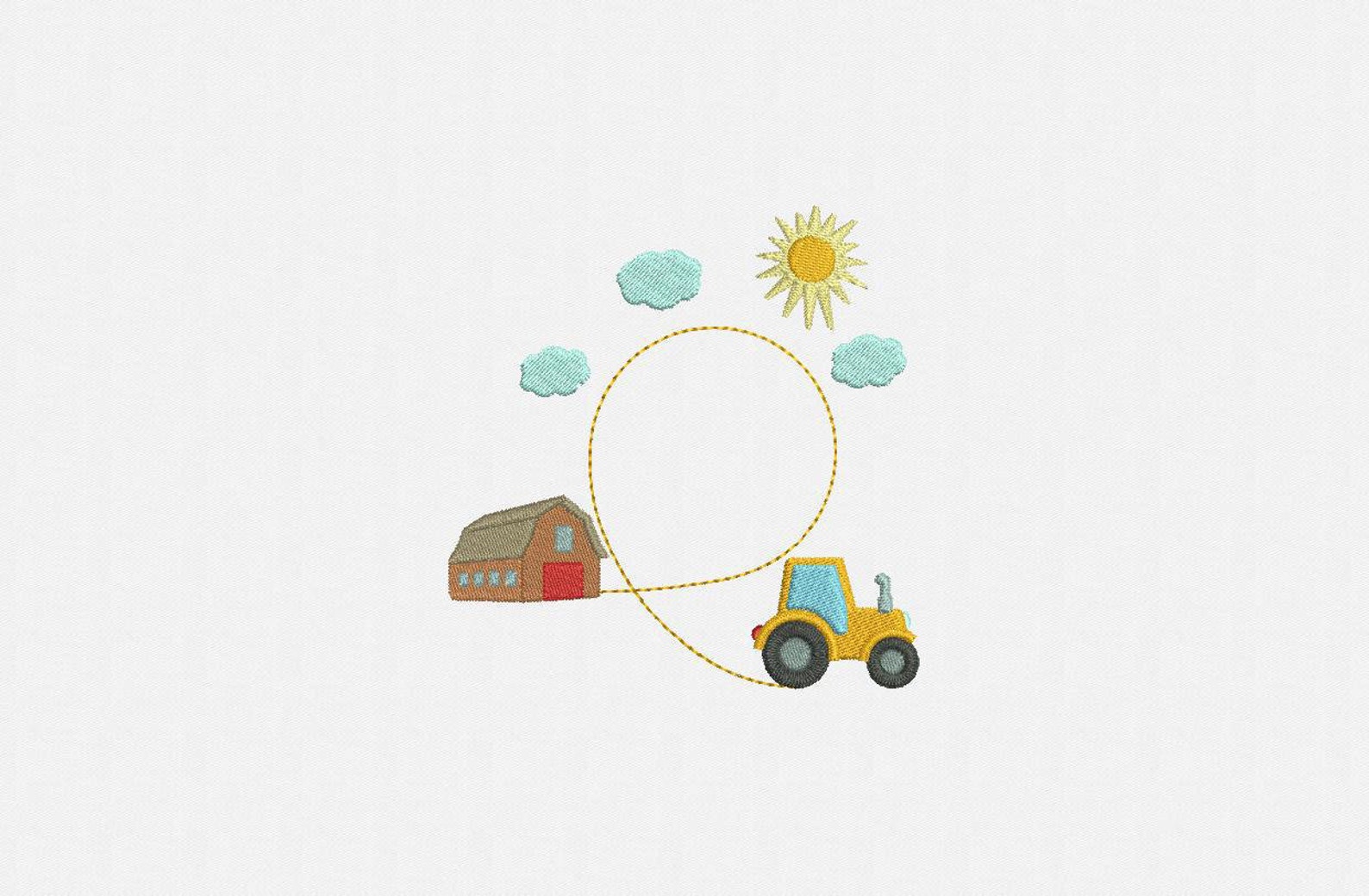 Tractor Frame Monogram Machine Embroidery Design - 1 Size - Etsy