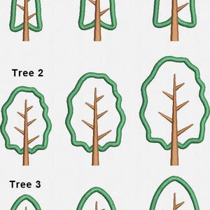 Tree Applique Machine Embroidery Design - 3 Designs by 3 Sizes - Etsy