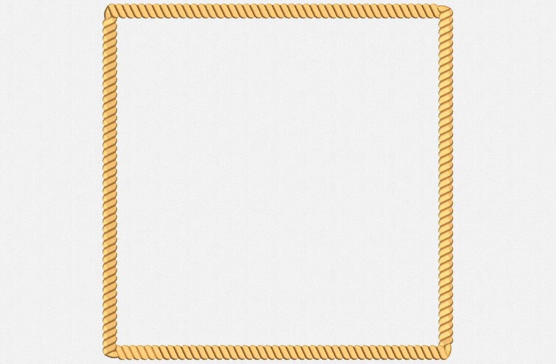 Large Rectangle Rope Frame Machine Embroidery Designs 4 | Etsy
