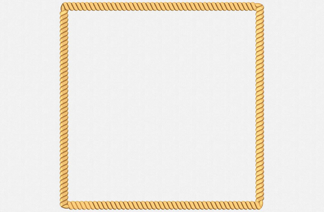 Large Rectangle Rope Frame Machine Embroidery Designs 4 | Etsy